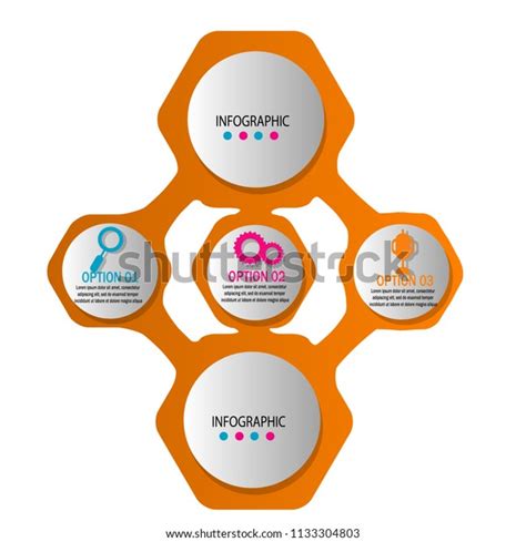 Simple Flowchart Infographic Data Template Diagram Stock Vector Royalty Free