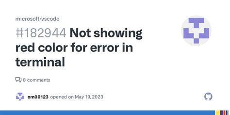 Not Showing Red Color For Error In Terminal Issue Microsoft Vscode Github