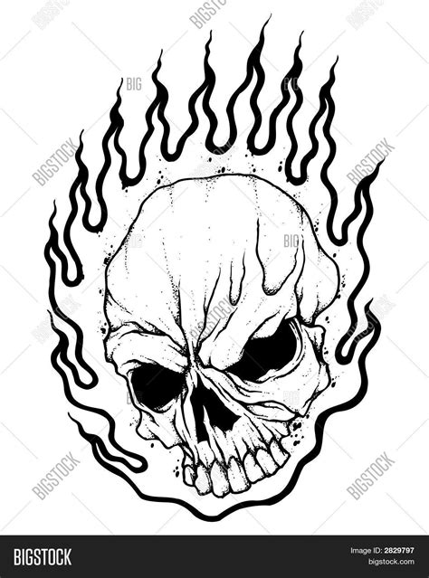 Flaming Skull Drawing At Getdrawings Free Download