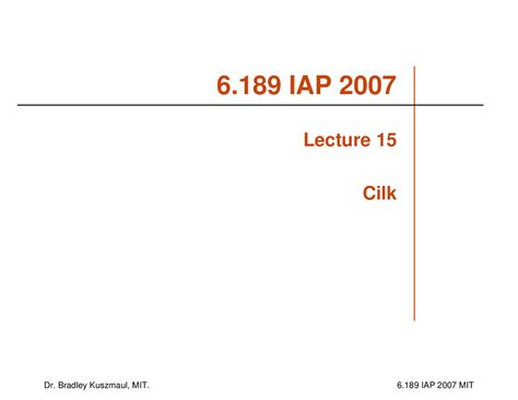cilk lecture slides assembly programming docsity