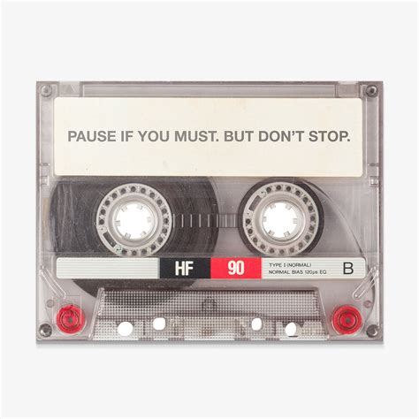 Pause If You Must Cassette Canvas Art Seembols
