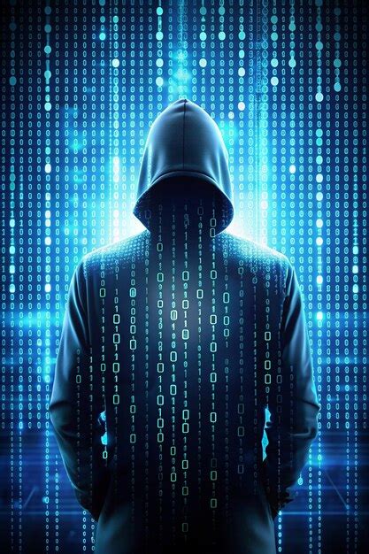 Premium Photo Binary Code And Hacker Silhouette Cyber Attack Imagery
