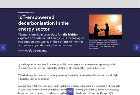 Iot Empowered Decarbonisation In The Energy Sector Future Power Technology Magazine Issue