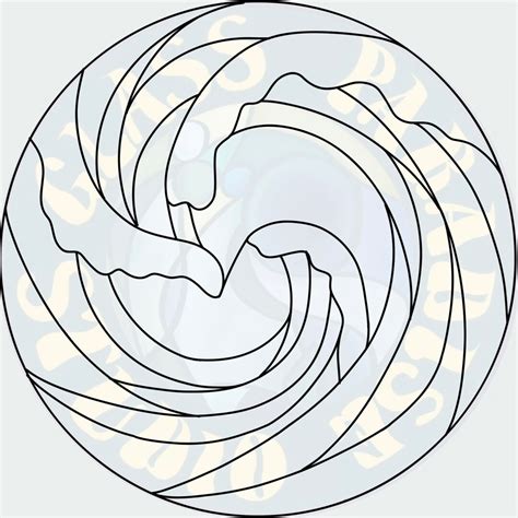 Waves Stained Glass Pattern Pdf Png Psd And  Digital File Etsy