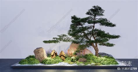 现代植物造景su模型下载【id1135112799】知末su模型网