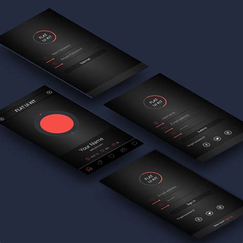 Flat UI KIT On Behance