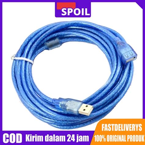 Jual SPOIL KABEL USB MALE FEMALE 1 5M PERPANJANGAN USB USB EXTENDER EXTENTION Shopee Indonesia