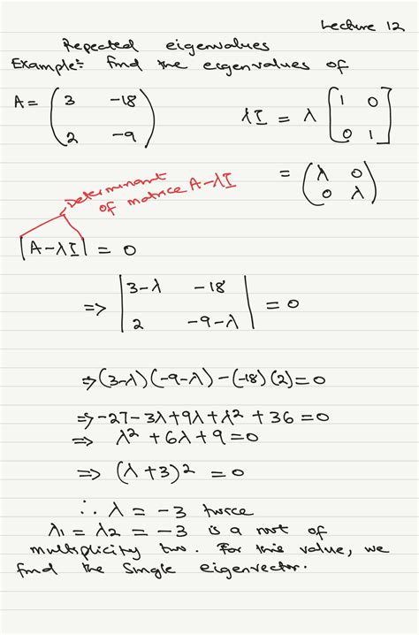 Appm2021a Lecture 12 Linear Systems Lecture 12 Repeated Eigenvalues