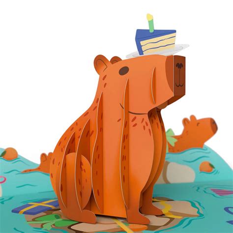 Capybara Birthday Pop Up Card Lovepop Outer Layer