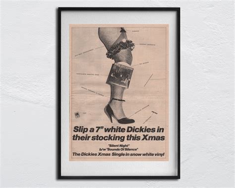 Dickies Poster 1978 Original Nme Silent Night Backside Articles