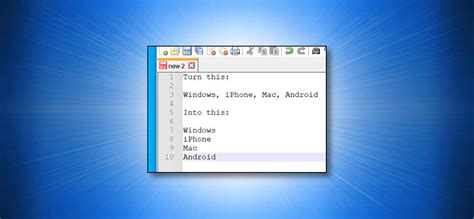 How To Replace Any Character With Newlines In Notepad