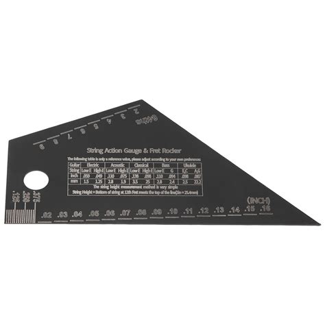 Ckepdyeh Fret Leveling Tool Guitar Bass Neck Fingerboard Measuring Ruler Stainless Steel Fret