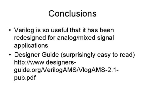 Tutorial 1 An Introduction To Veriloga Transitioning From