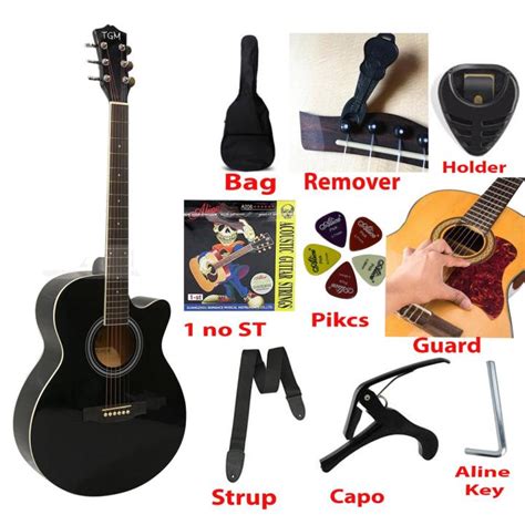 Tgm Pure Acoustic Guitar Wooden Bag Pick Remover 1 No String Pick Guard