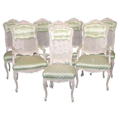 19th Century Louis Xv Antique French Cane Dining Chairs With Original