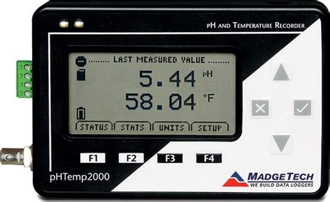 MadgeTech PHTemp2000 PH And Temperature Data Logger With An LCD And Wall Mounted Universal