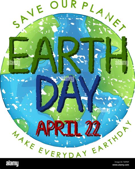 An Earth Day Logo Illustration Stock Vector Image And Art Alamy