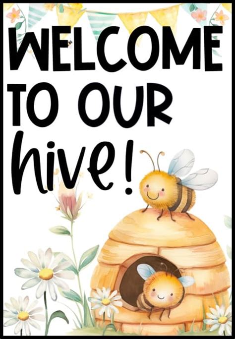 Honey Bee Bulletin Board Neutral Classroom Decor Welcome Back To School