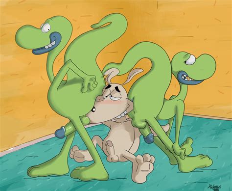 Rule 34 Anthro Anus Arched Back Balls Bent Over Blush Chameleon Chuck Rockos Modern Life