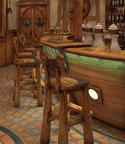 중세 스타일의 바 의자 3d 모델 8 Fbx Max Obj Free3d