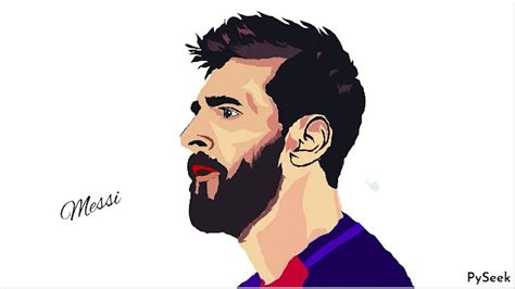 Draw The Sketch Of Lionel Messi Using A Python Program