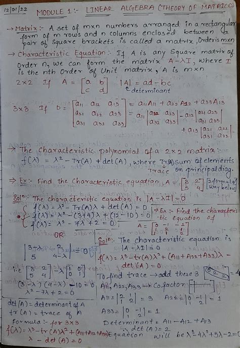 Solution Engineeringmaths Matrices Notes Studypool