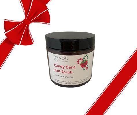 Limited Edition Candy Cane Salt Scrub Devou Magnesium Remedies