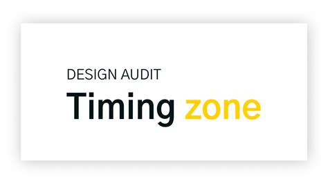 Timing Zone Design Audit Behance