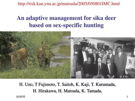 Ppt An Adaptive Management For Sika Deer Based On Sex Specific