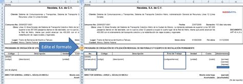 Cómo agregar columnas a los reportes en Neodata Precios Unitarios Neodata