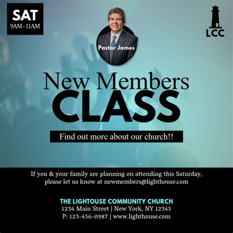 New Members Class Template Postermywall