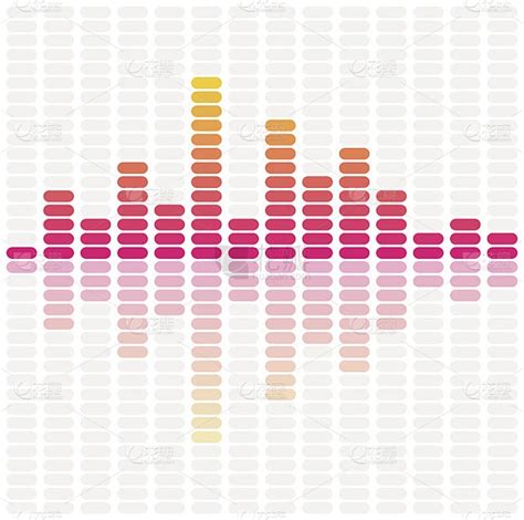 摘要声波均衡器。音频脉冲音乐素材 花瓣网