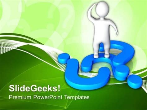 Man With Question Marks Business PowerPoint Templates Ppt Backgrounds For Slides 0513