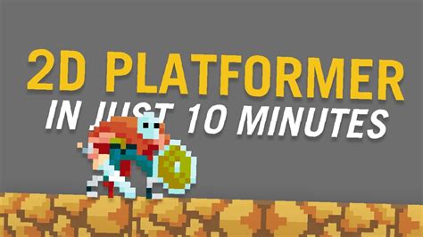 Make Your First 2d Platformer Game In Just 10 Minutes Godot Game Engine Youtube