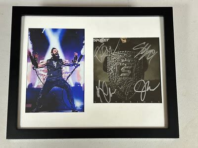 Skillet Band Autographed Signed Framed Victorious Cd Cover With Jsa Coa