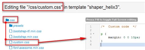 Custom Css And Header Code Helix3 Documentation Joomshaper