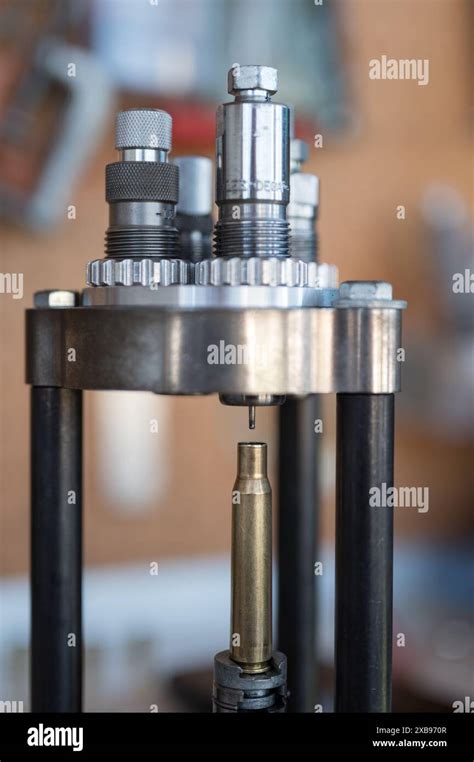 Detail Of The Decapping And Resizing Process Of A 30 06 Springfield Or