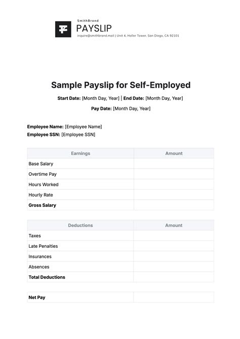 Free Payslip Templates To Edit Online