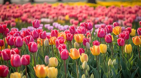 Trees In The Field Background Garden Contrast Red Background Image
