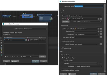 Trouble Parameterizing File Geodatabase And Feature Types To Read On Fme Flow Community