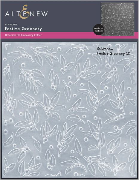 Festive Greenery 3d Embossing Folder Bumbleberry Papercrafts Ltd