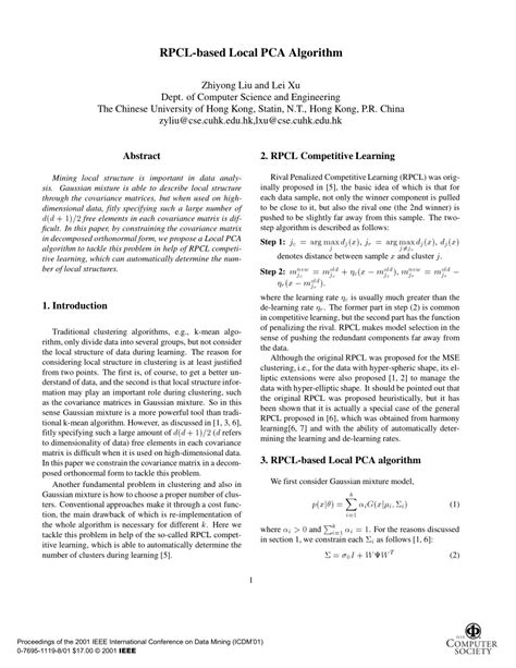 pdf rpcl based local pca algorithm