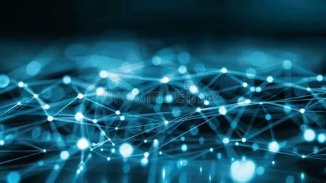 Abstract Network Connection Structure Blue Data Nodes Stock Illustration Illustration Of