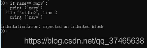 Python命令行交互界面报indentationerror Expected An Indented Block错误print Line