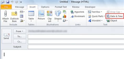 How To Auto Insert Current Date Or Time Into Email Subject Or Body With