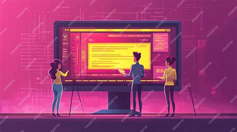 Tiny People Examining Operating System Error Warning On Web Page