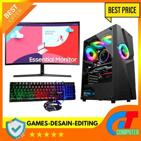 Jual Pc Gaming Fullset Amd Ryzen G Ssd Gb Lengkap Led Inc Keyboard Mouse Gaming