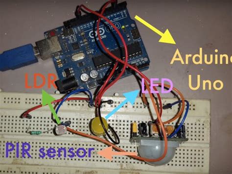 automatic motion triggered street light arduino project hub