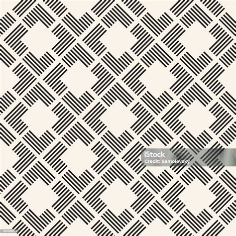 줄무늬와 완벽 한 패턴입니다 벡터 추상적인 배경입니다 세련 된 격자 구조 0명에 대한 스톡 벡터 아트 및 기타 이미지 0명 검은색 기하 도형 Istock