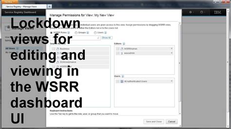 Dashboard Tour In Websphere Service Registry And Repository V85 Part 2